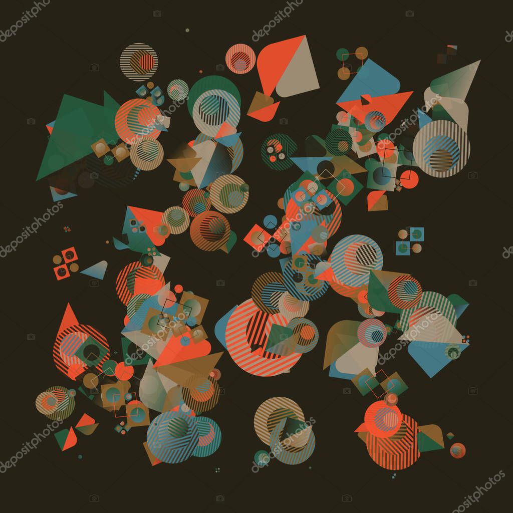 Diseño gráfico vectorial abstracto hecho con enfoque de arte generativo ...