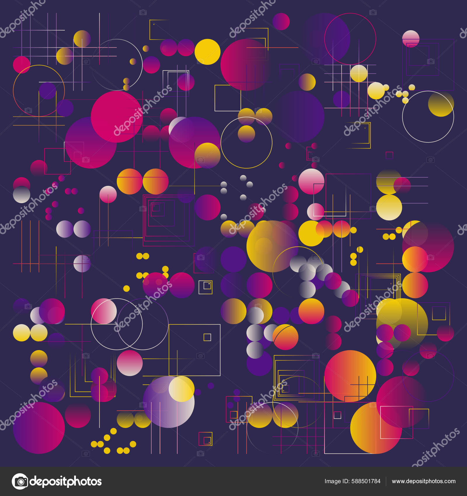 Future Looking Trendy Vector Graphics Artwork Built Digital Color ...