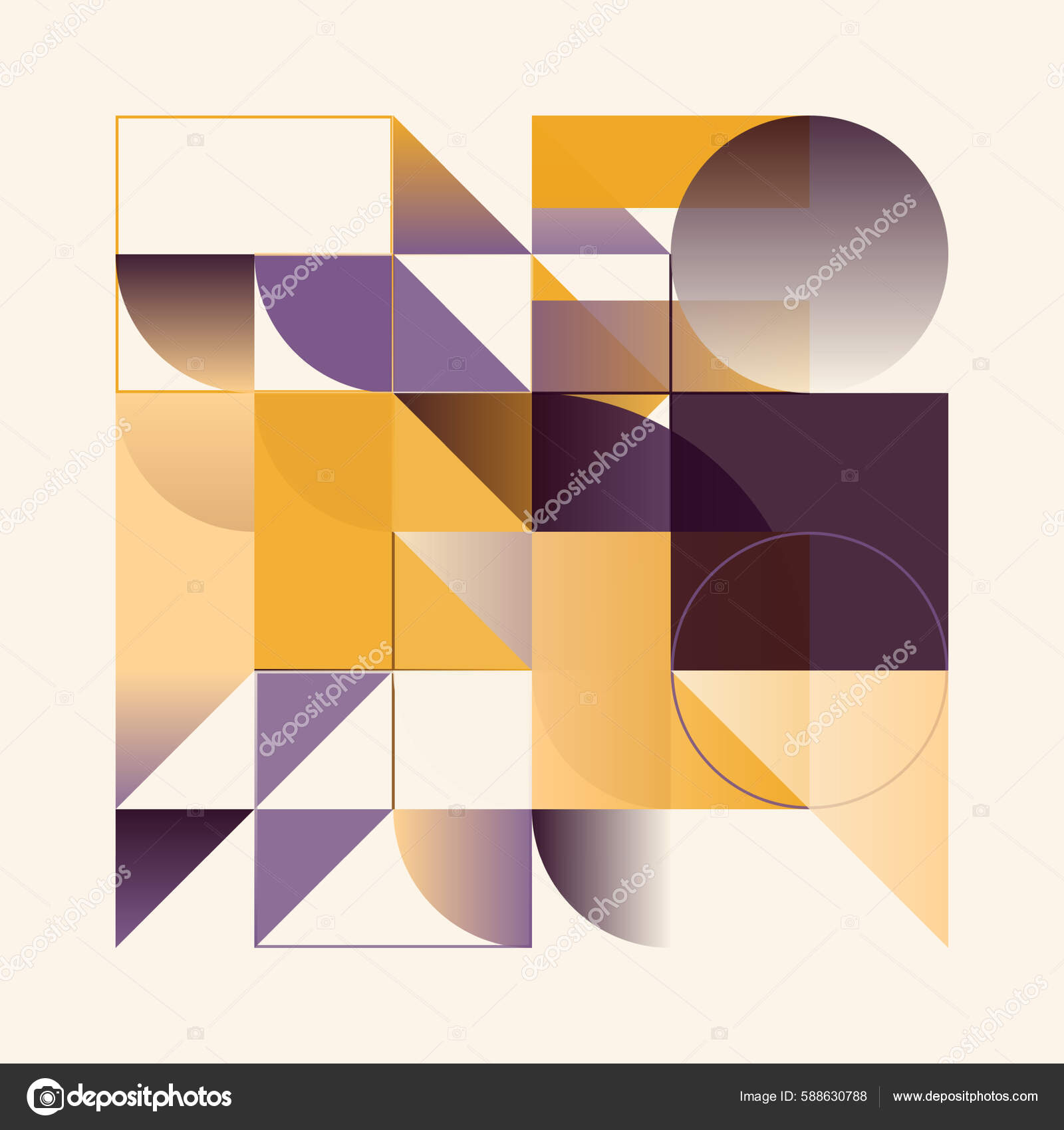 Swiss Art Inspired Vector Pattern Artwork Made Abstract Geometric ...