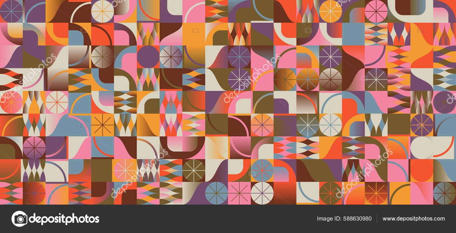 Neo Geo Vector Pattern Graphics Artwork Inspired Abstract Modernist ...