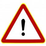 Blank Danger And Hazard Triangle Warning Sign Isolated Macro Stock ...