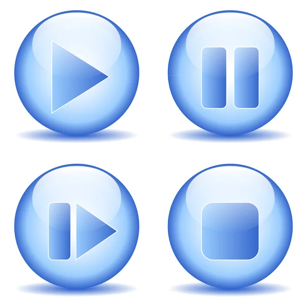 Play, pause, stop, forward buttons set Stock Vector Image by ©konstsem ...