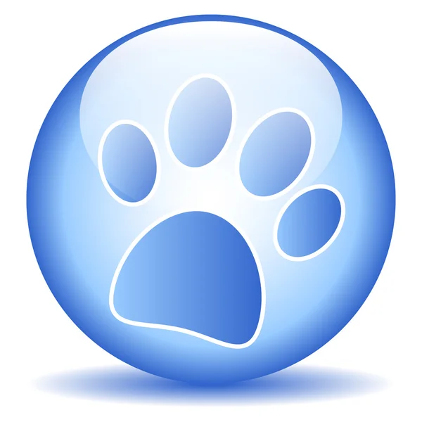 Paw button — Stock Vector © konstsem #7601091