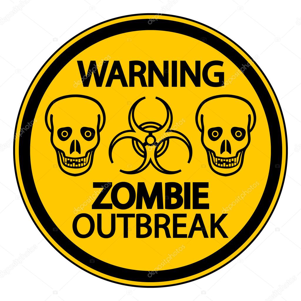 Warning zombie outbreak Stock Vector Image by ©konstsem #46770131