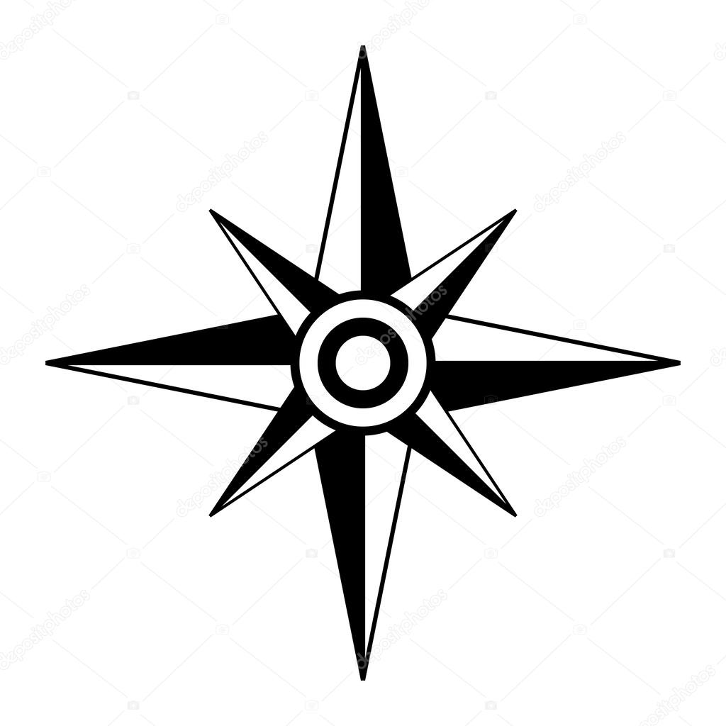 Compass Icon — Stock Vector © Konstsem 46906993