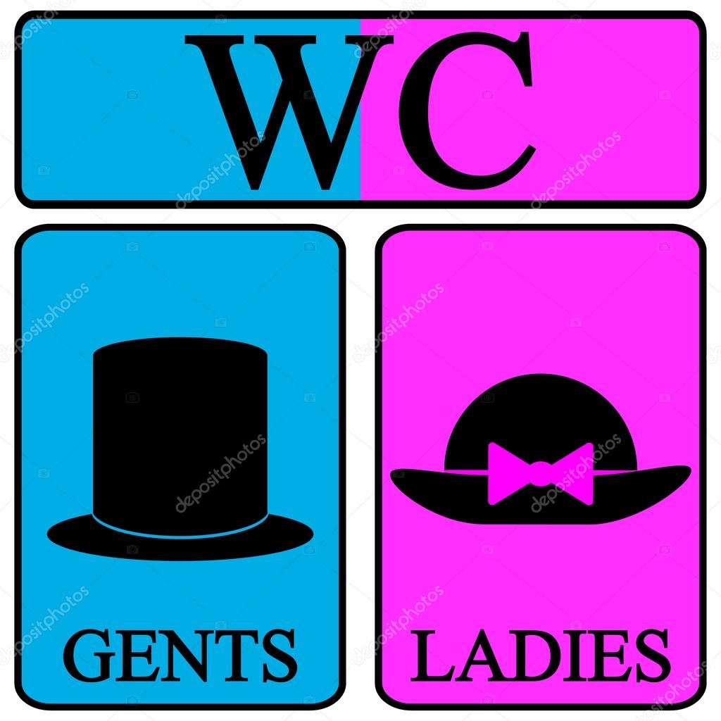 Iconos de símbolo de baño masculino y femenino 2023