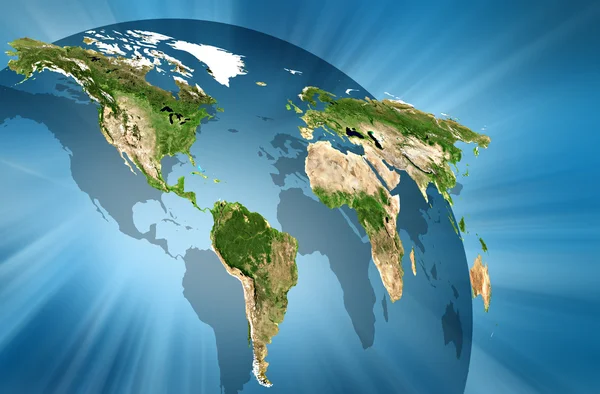 Physical world map illustration. Elements of this image furnished by ...