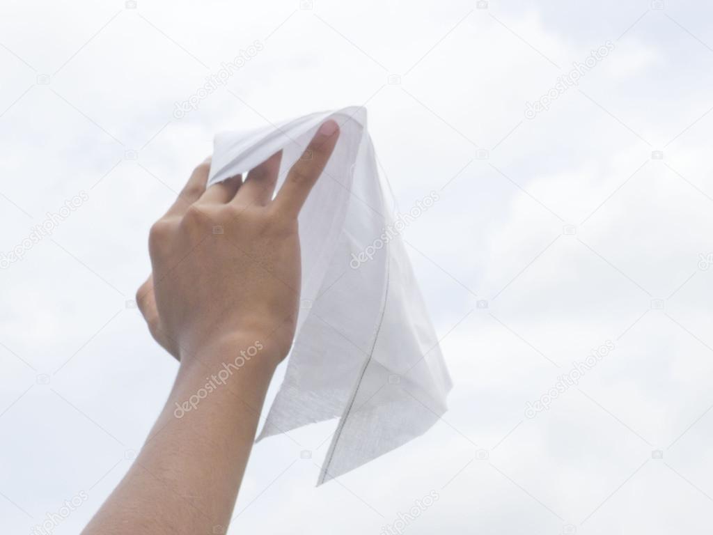 Human hand holding white fabric Stock Photo by ©olovedog1 13774089