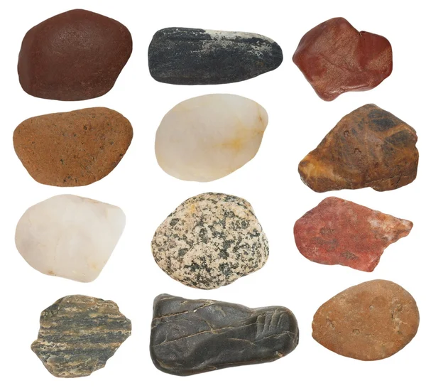 Collection rocks isolated on white background — Stock Photo © dusan964 ...