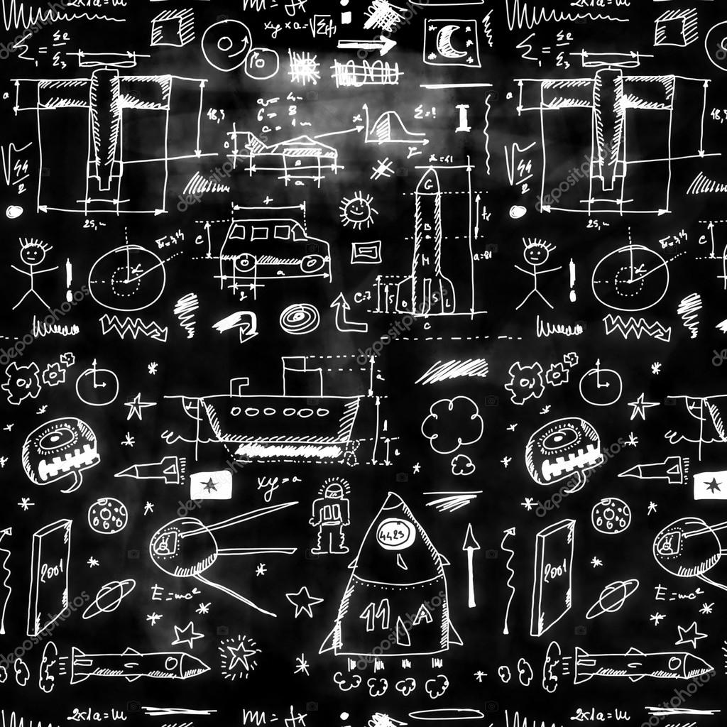 School blackboard seamless doodle texture Stock Illustration by ...