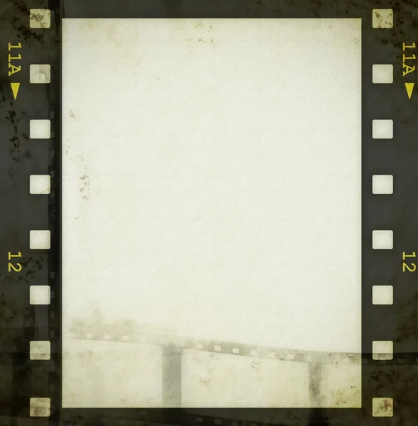 Old film strip frame isolated on white background — Stock Photo ...