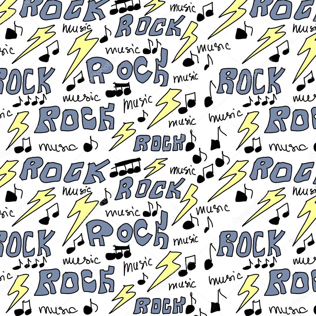Seamless pattern rock music texture and background Stock Photo by ...