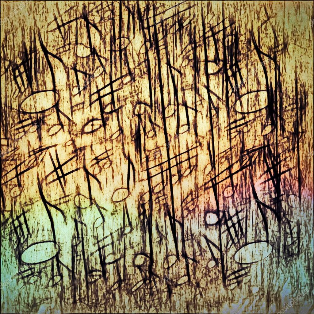 Old grunge musical notes background and texture Stock Photo by ...