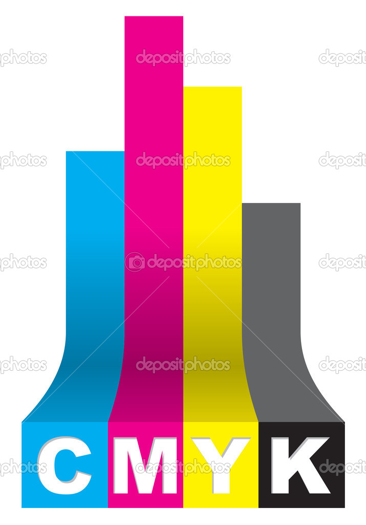 Abstract color curve CMYK background — Stock Vector © liewluck #28261595