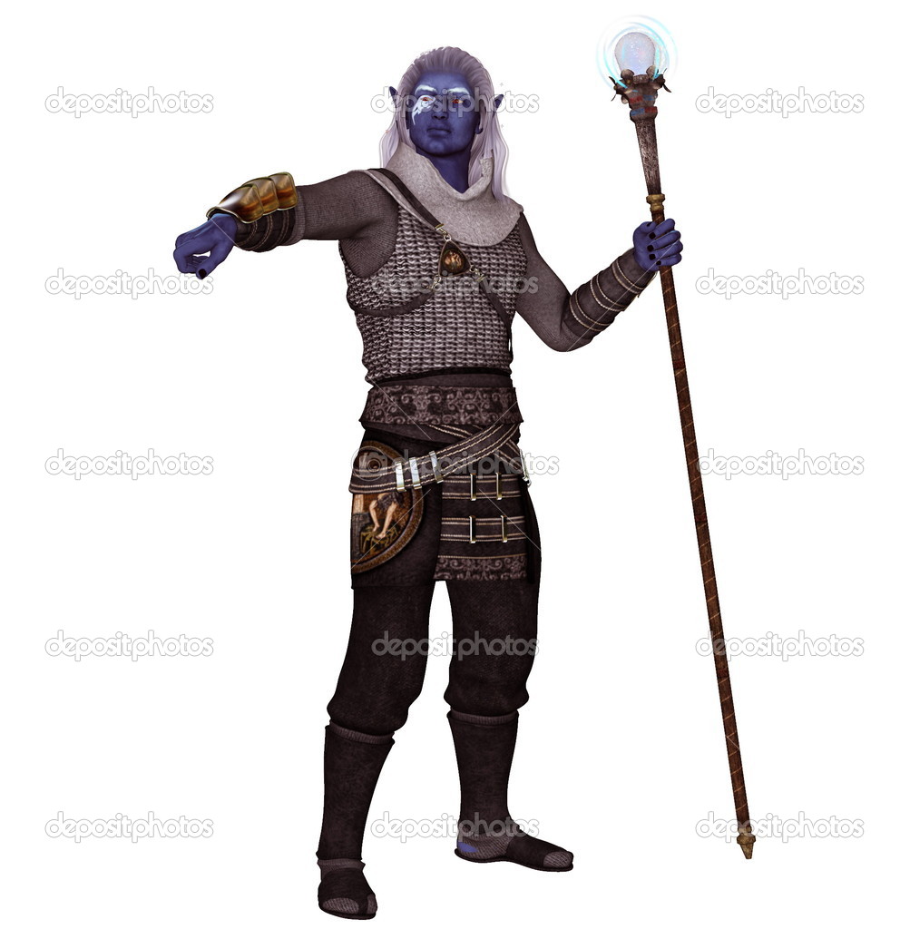 Wizard Holding Staff