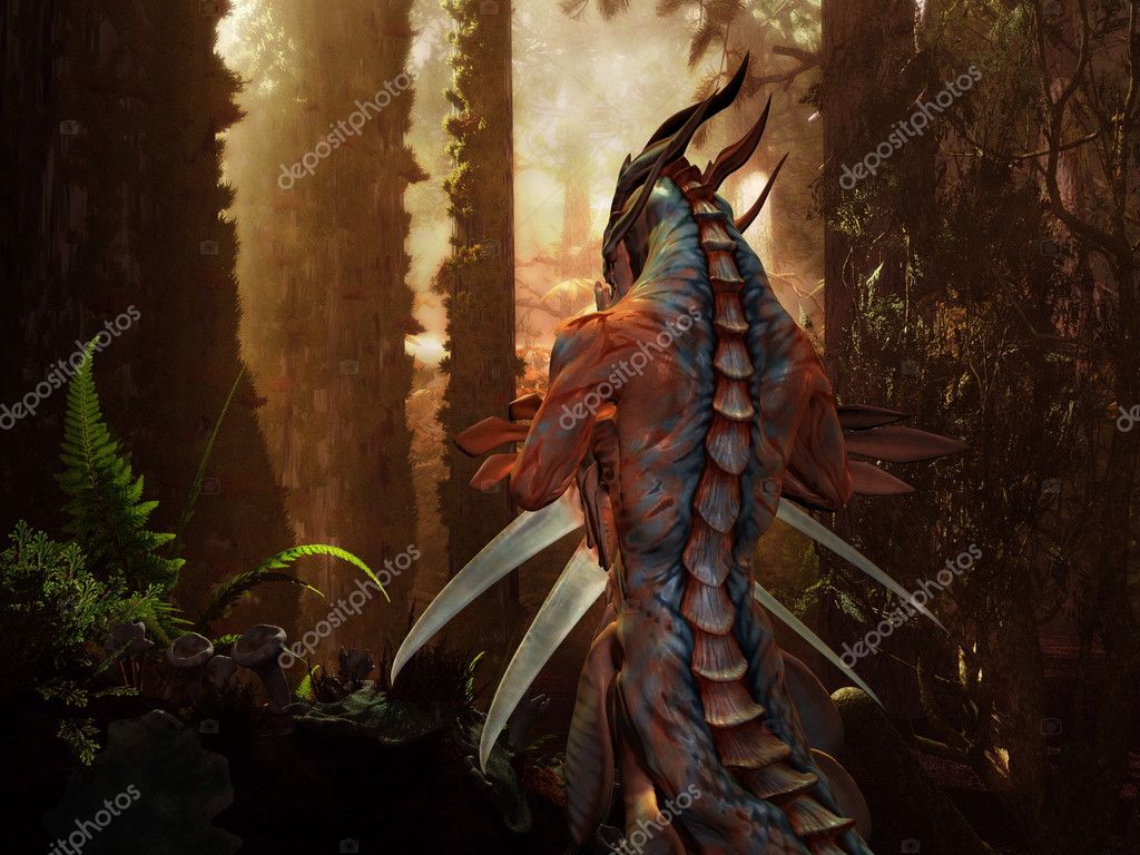 Dragon in the magic forest Stock Photo by ©greglith 17679181
