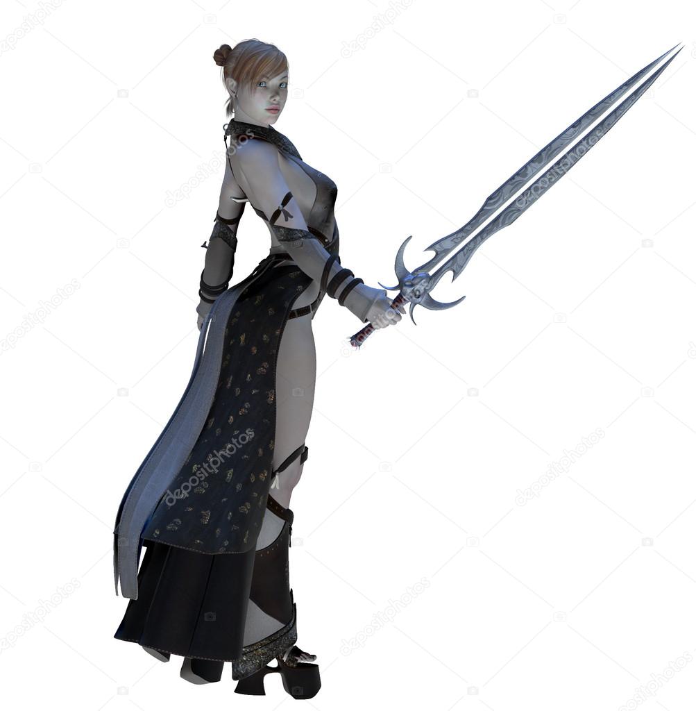 Fantastic girl with a sword Stock Photo by ©greglith 17983499