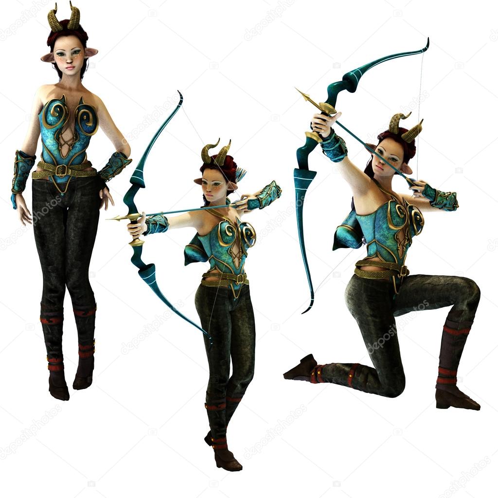 Humanoid fawn with bow Stock Photo by ©greglith 31248819