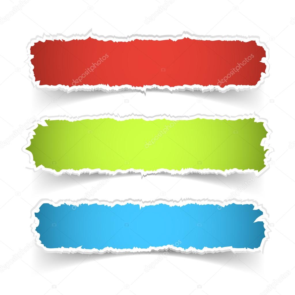 Colorful torn paper banner set Stock Vector by ©soundrain 26512585 Colorful torn paper banner set Stock Vector by ©soundrain 26512585