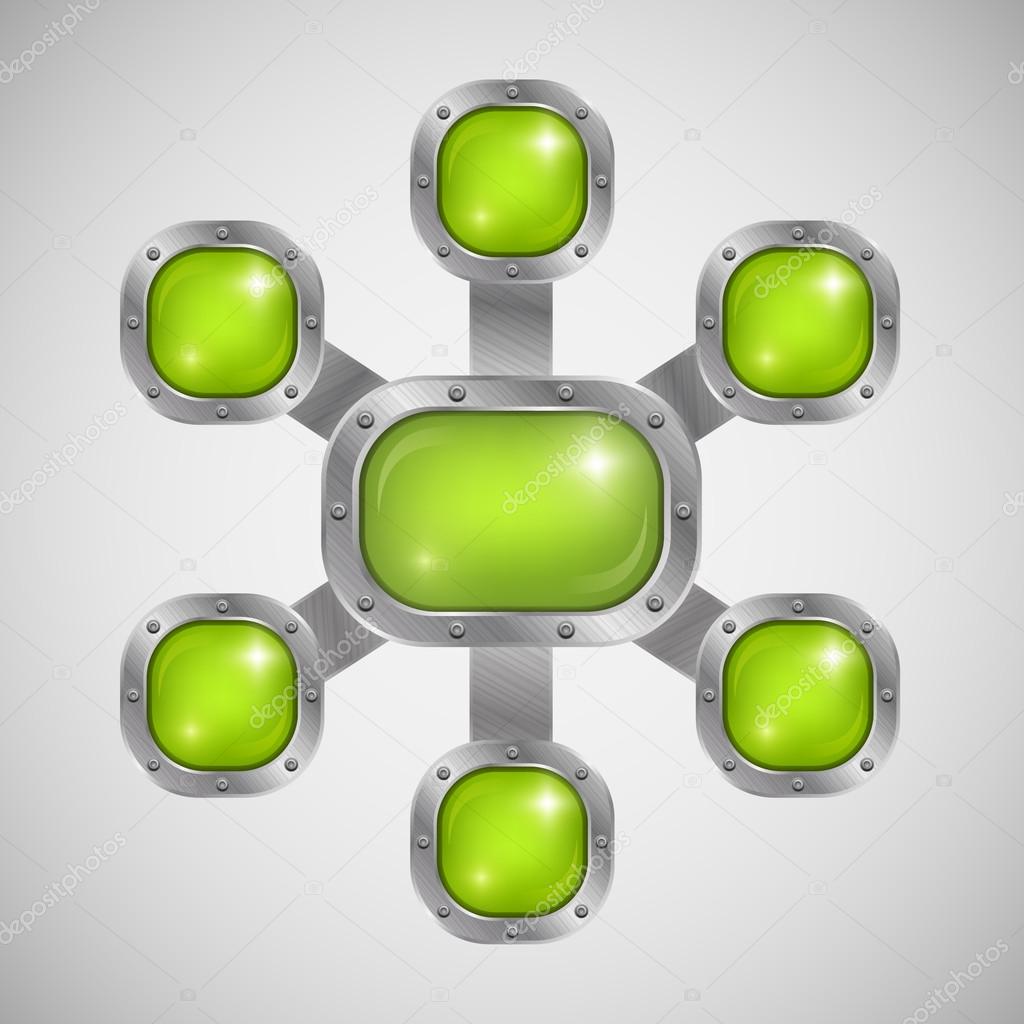 Shiny glass bubble speech in aluminum edging Stock Vector Image by ...