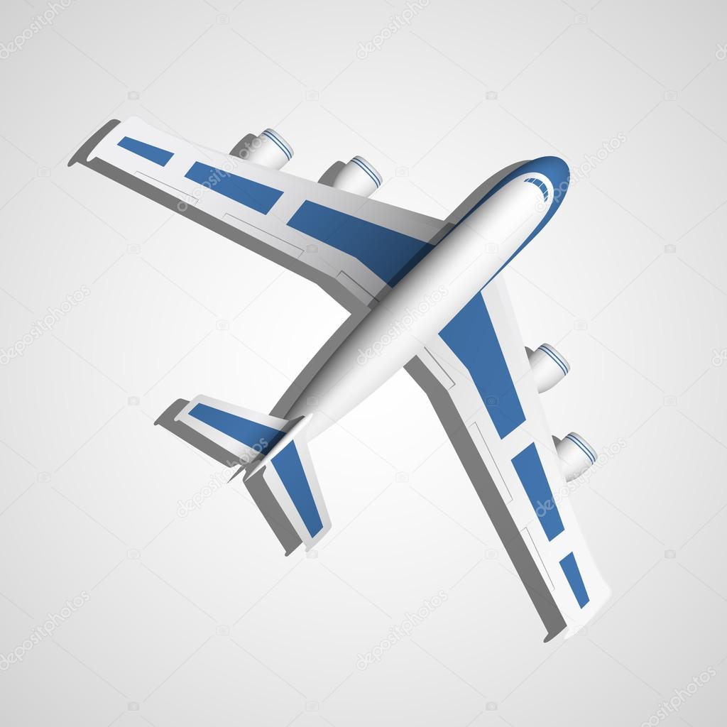 Airplane top view Stock Vector by ©soundrain 26516073