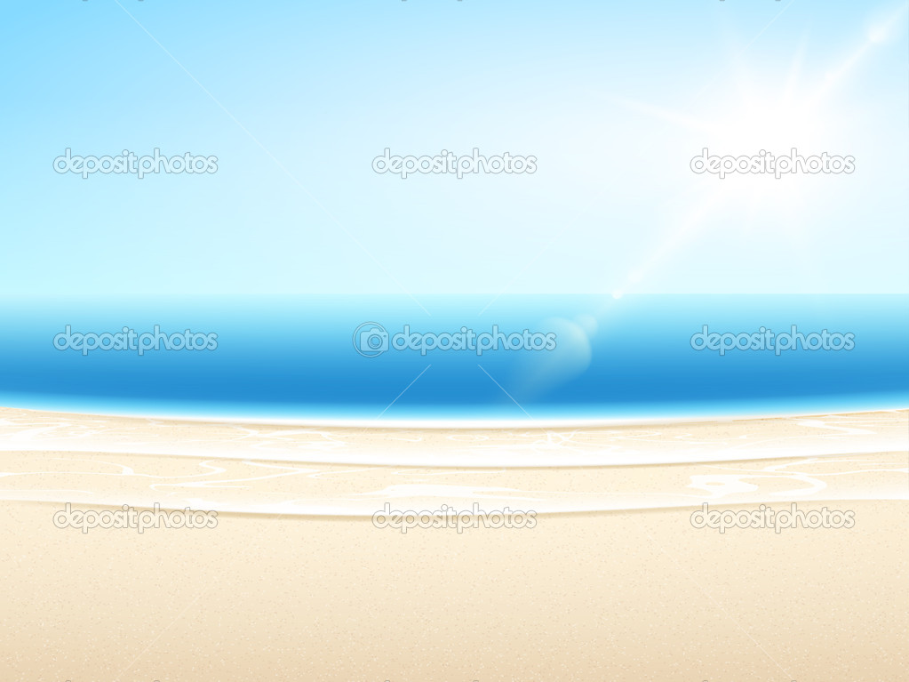 Vector sandy sea beach Stock Vector Image by ©soundrain #49548287