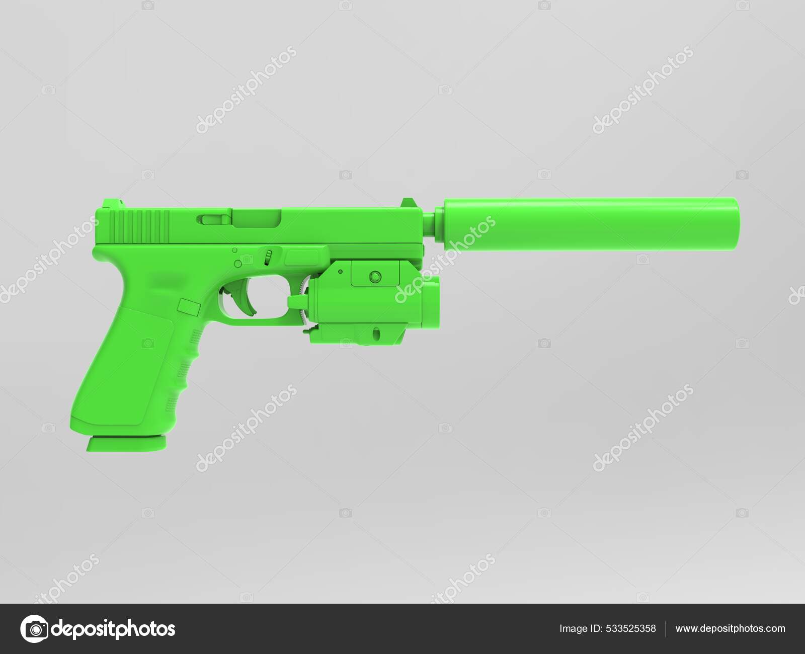 Lime Green Handgun