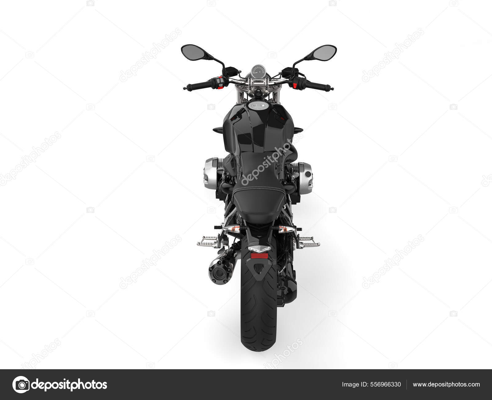 Black Fast Modern Motorcycle Back View Rider — Stock Photo © Trimitrius ...