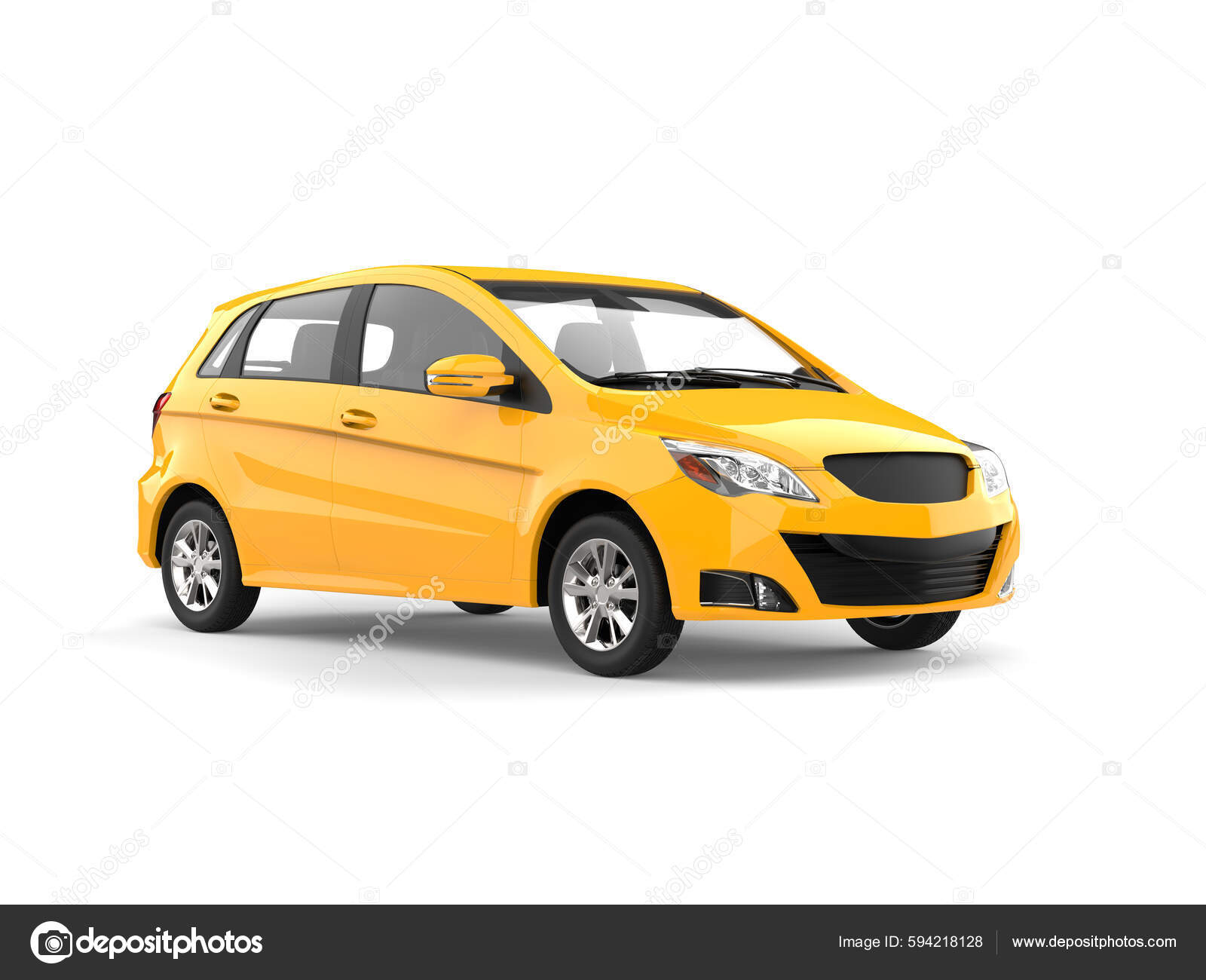Bright Sunny Yellow Modern Compact Car — Stock Photo © Trimitrius ...