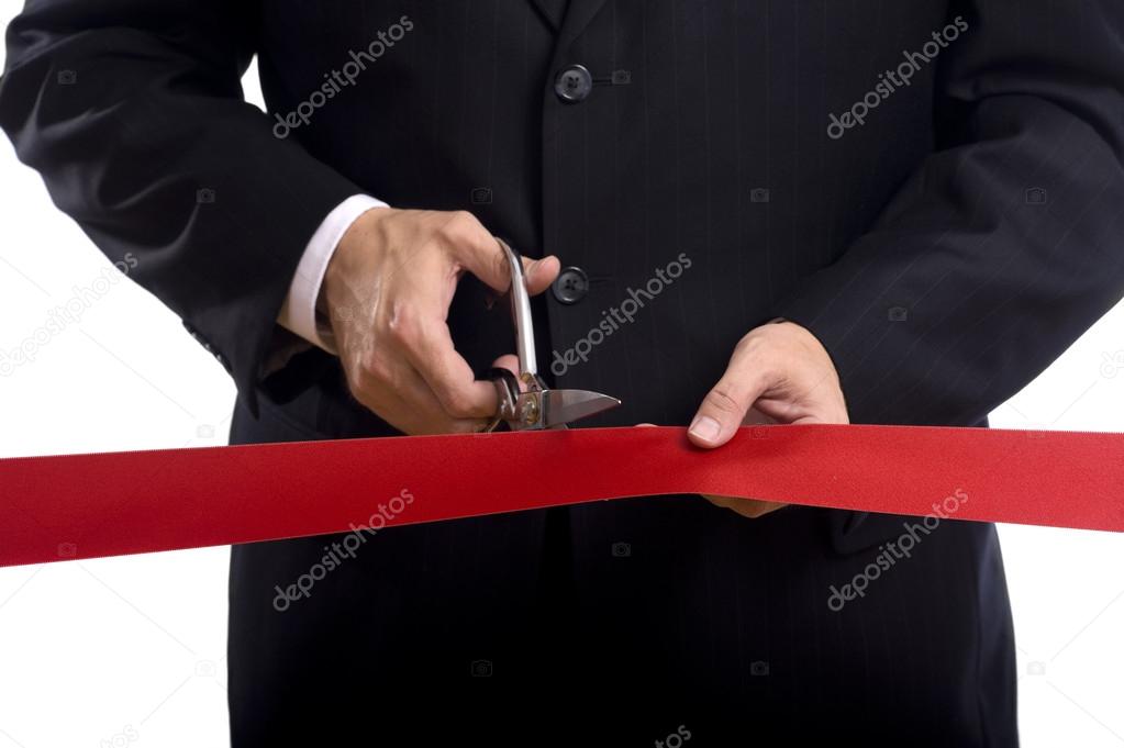 Cutting a Red Ribbon — Stock Photo © miflippo #13384399