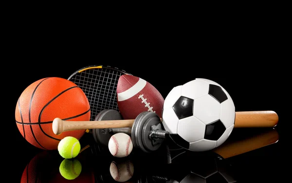 Assorted Sports Equipment on Black Stock Photo by ©miflippo 13409056