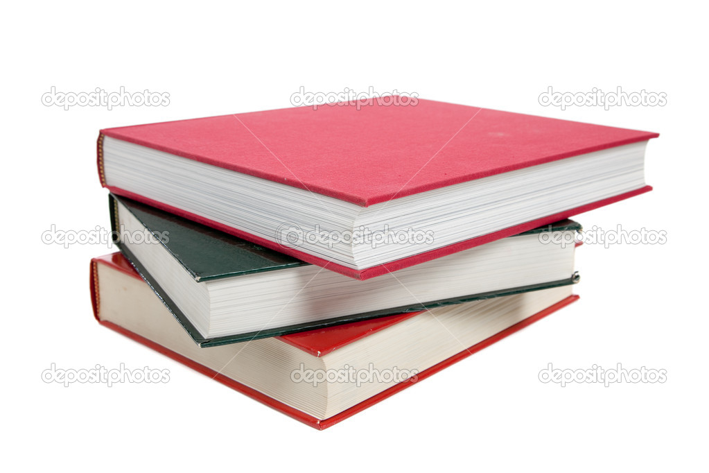 A stack of textbooks on white Stock Photo by ©miflippo 13625264