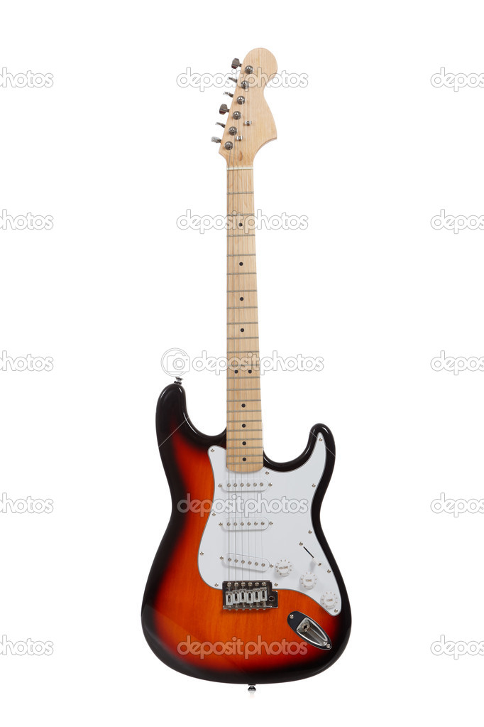 Electric guitar on white background Stock Photo by ©miflippo 13626431