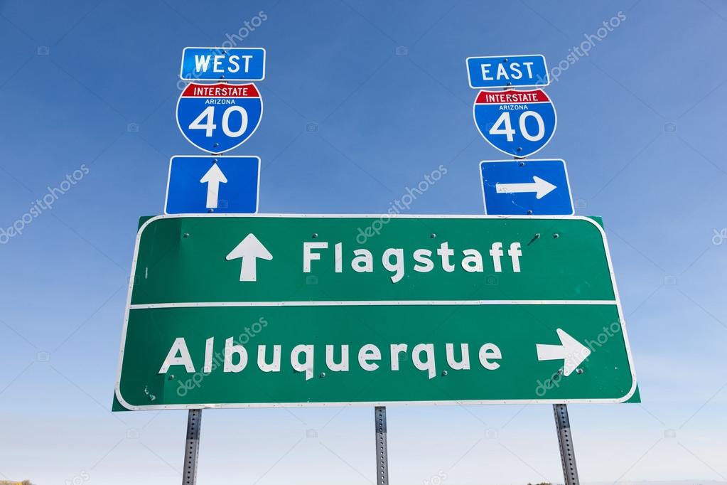 US Interstate I-40 road sign in Arizona Stock Photo by ©miflippo 41155149