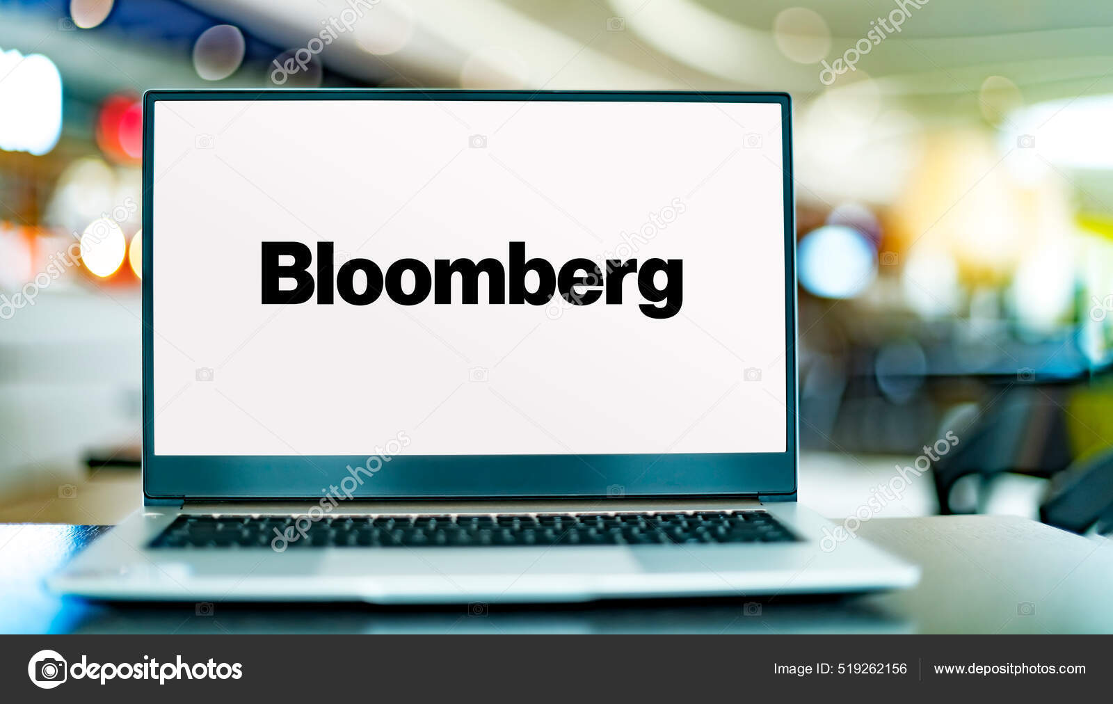 Poznan Pol Oct 2021 Laptop Computer Displaying Logo Bloomberg Financial ...