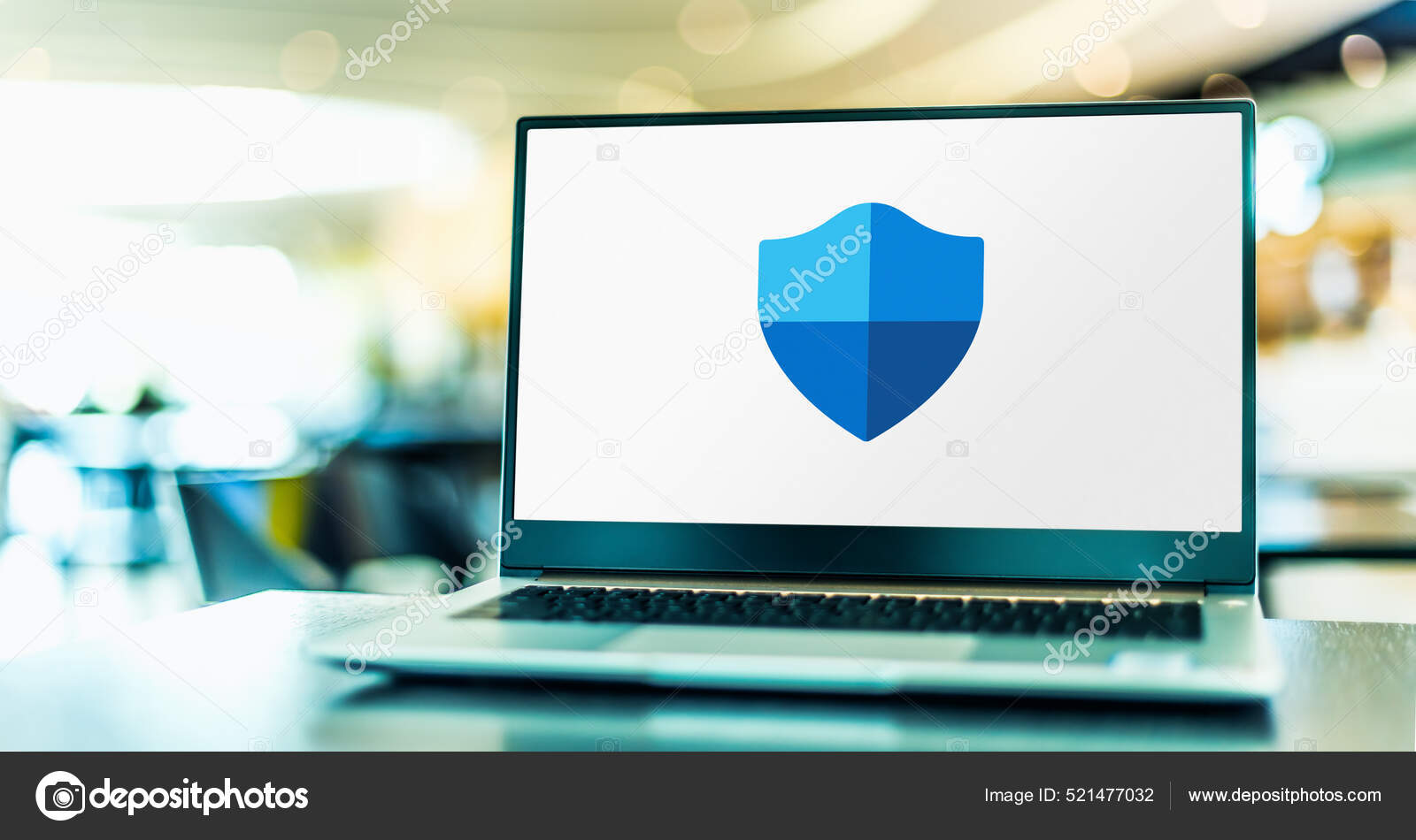 Poznan Pol May 2021 Laptop Computer Displaying Logo Microsoft Defender ...