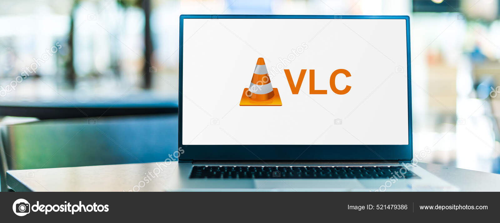 Poznan Pol Sep 2020 Laptop Computer Displaying Logo Vlc Media — Stock ...