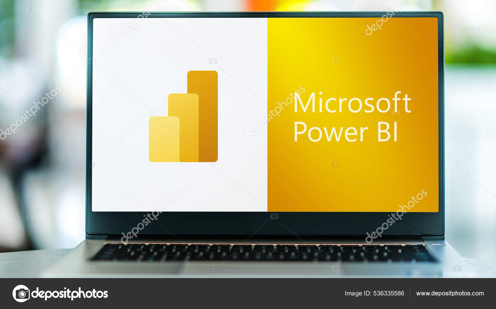 Poznan Pol Jul 2021 Laptop Computer Displaying Logo Power Business ...