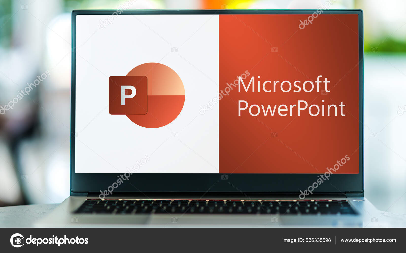 Poznan Pol Jul 2021 Laptop Computer Displaying Logo Microsoft ...