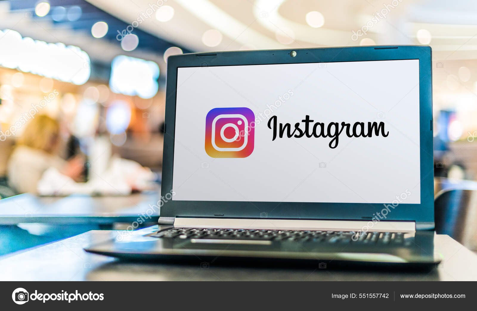 Poznan Pol Apr 2020 Laptop Computer Displaying Logo Instagram Photo ...