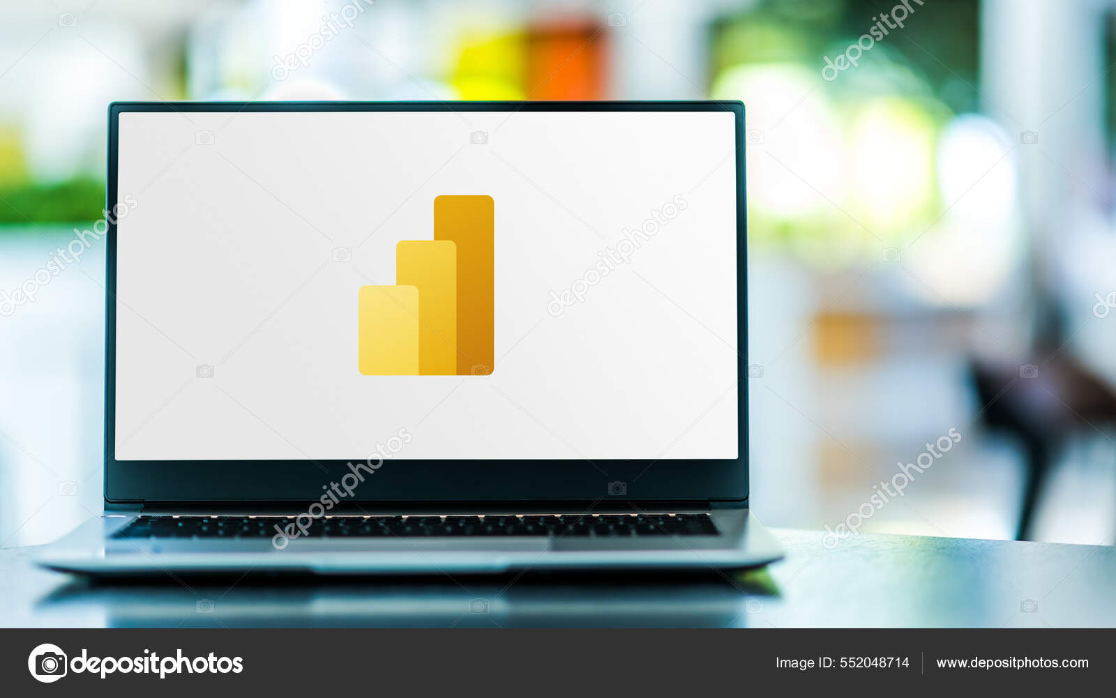 Poznan Pol Feb 2021 Laptop Computer Displaying Logo Power Business ...