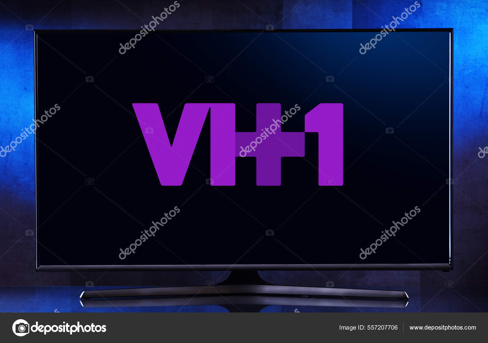 Poznan Pol Mar 2022 Flat Screen Set Displaying Logo Vh1 — Stock ...