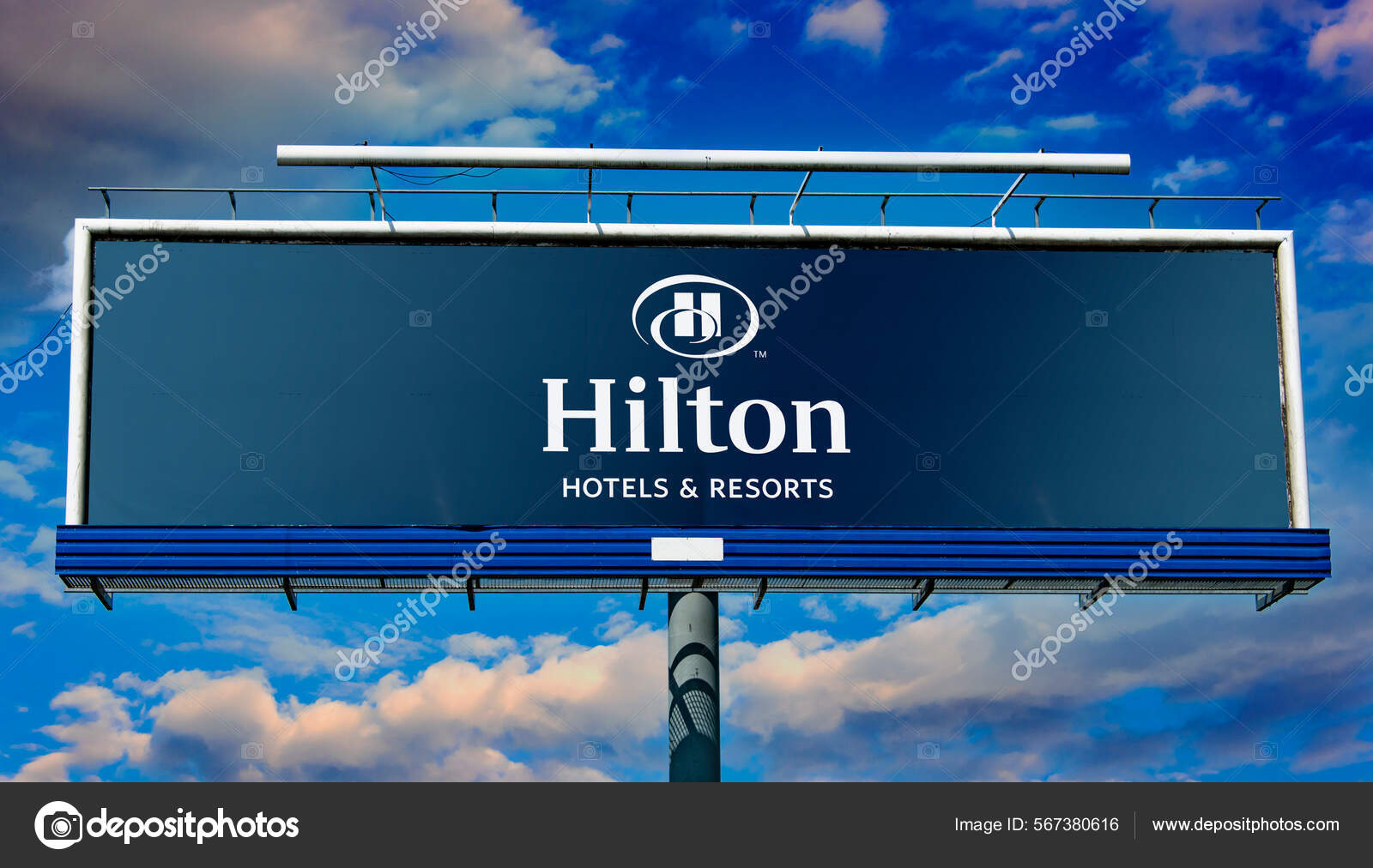 Poznan Pol May 2022 Advertisement Billboard Displaying Logo Hilton ...