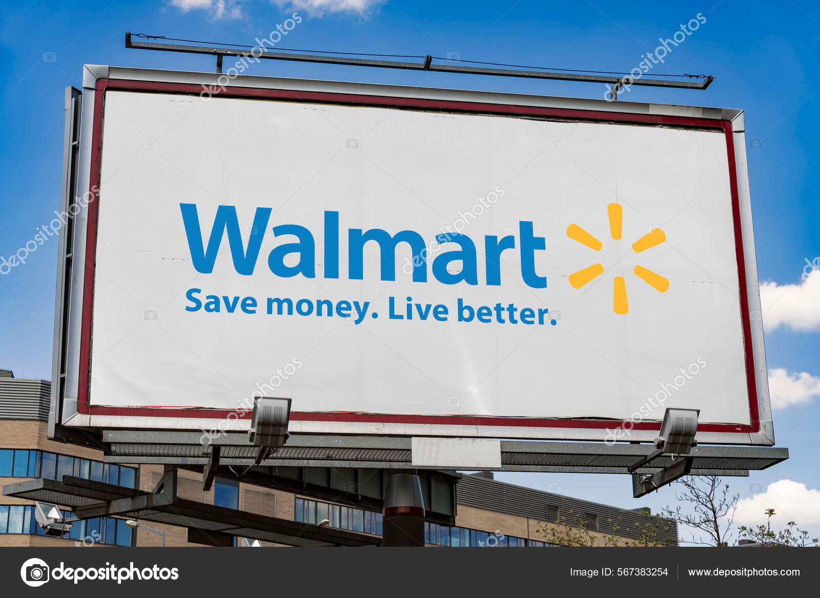 Poznan Pol May 2022 Advertisement Billboard Displaying Logo Walmart Inc ...