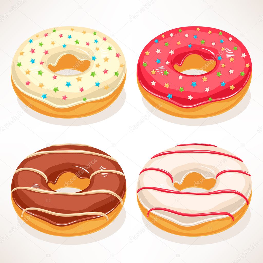 Lindos donas — Vector de stock © Grey_ant #47733203