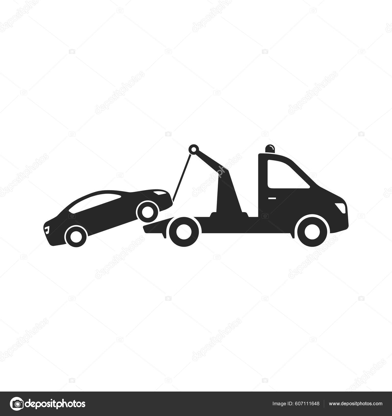 Tow Truck Car Towing Vector Isolated Icon White Background Stock Vector ...