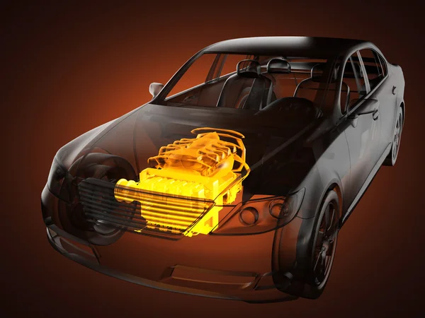 Transparent car concept on hologram — Stock Photo © videodoctor #19913077