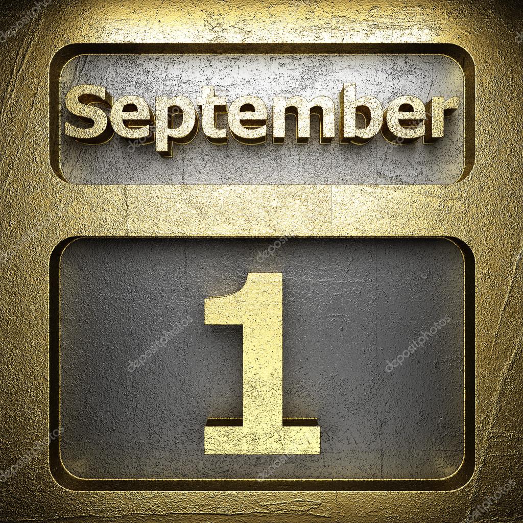 September 1 golden sign — Stock Photo © videodoctor #23199076
