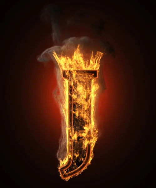 Flaming letter i | Flaming font, letter I — Stock Photo © jag_cz #6017988