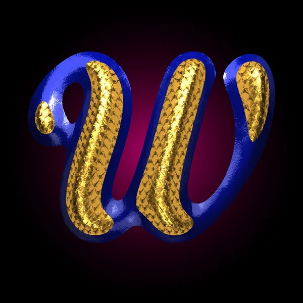 Vector golden and red letter w — Stock Vector © videodoctor #39246923